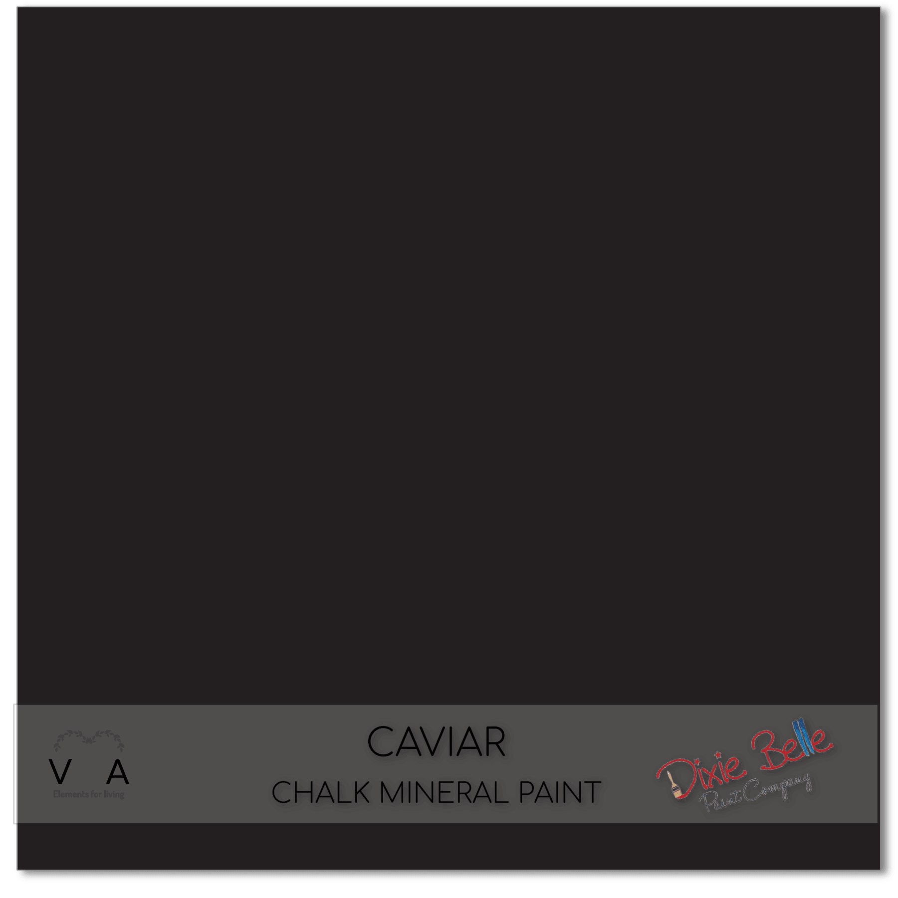 Caviar Black | Chalk Mineral Dixie Belle Paint 118ml, 473ml, 946ml