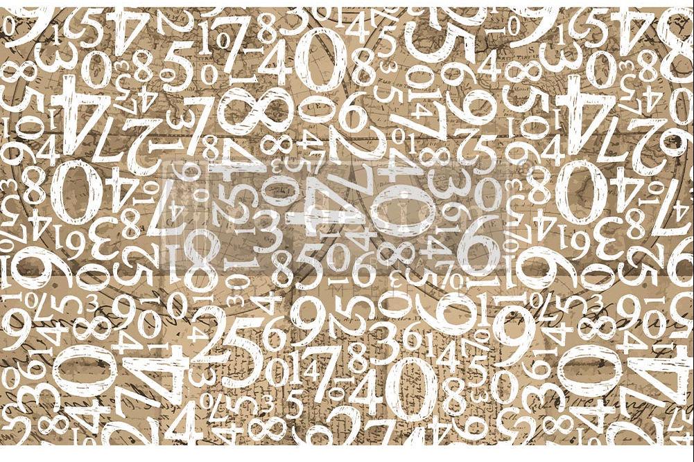 ENGRAVED NUMBERS | Decoupage Tissue Paper | Redesign With Prima | 19"