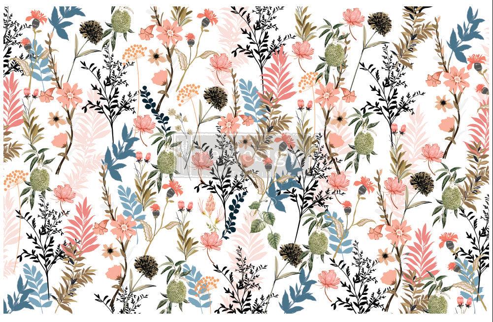 PRETTY MEADOWS | Decoupage Tissue Paper | Redesign With Prima | 19" X