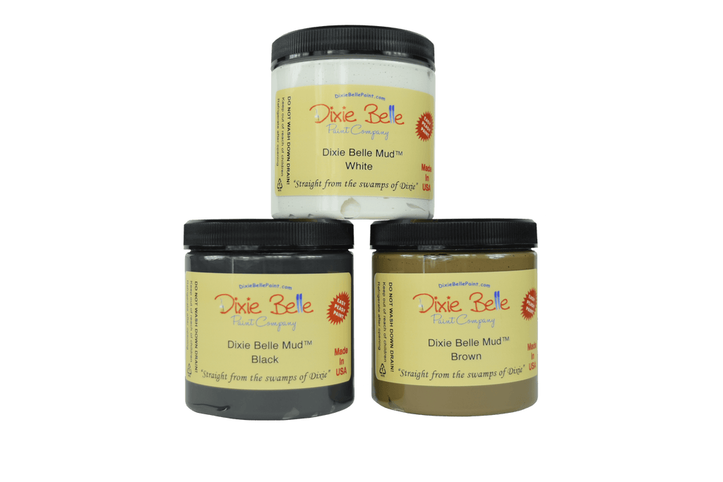 Mud Dixie Belle Paint choose from white brown black 236ml