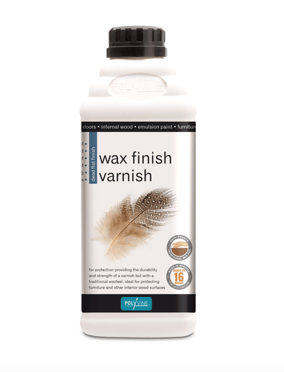 Polyvine Clear Wax Finish Varnish 500ml, 1 Litre - Dead Flat