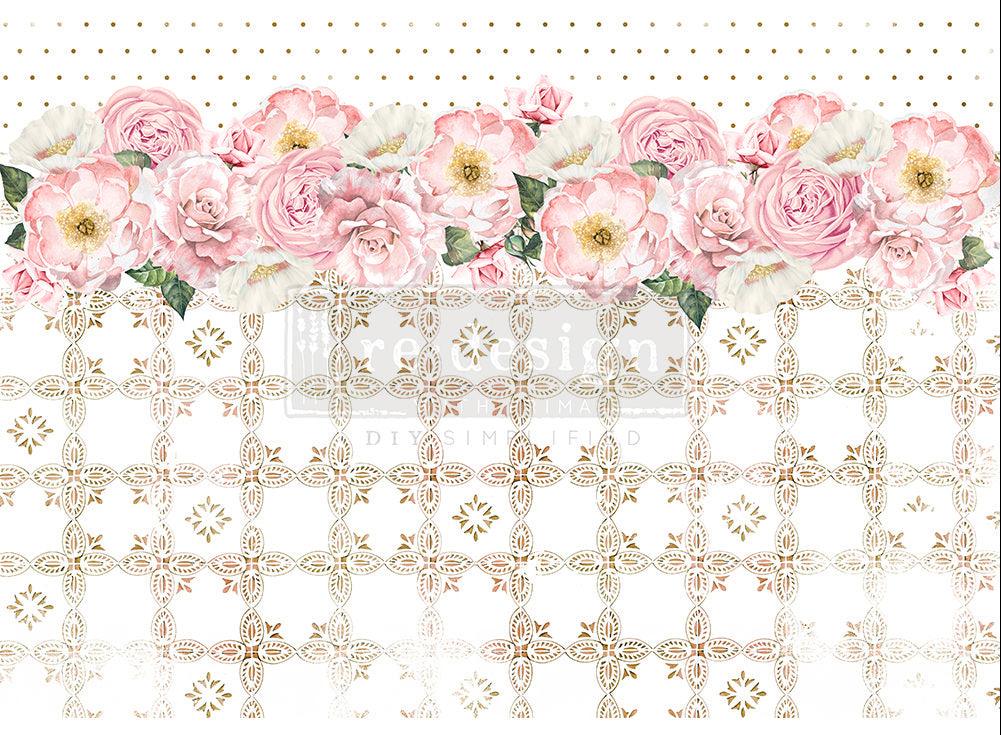 'Tranquil Bloom' Decoupage Rice Tissue Paper Redesign With Prima UK